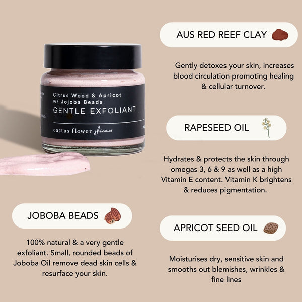 Physical Facial Exfoliant | Gentle Exfoliant | Cactus Flower Skincare ...